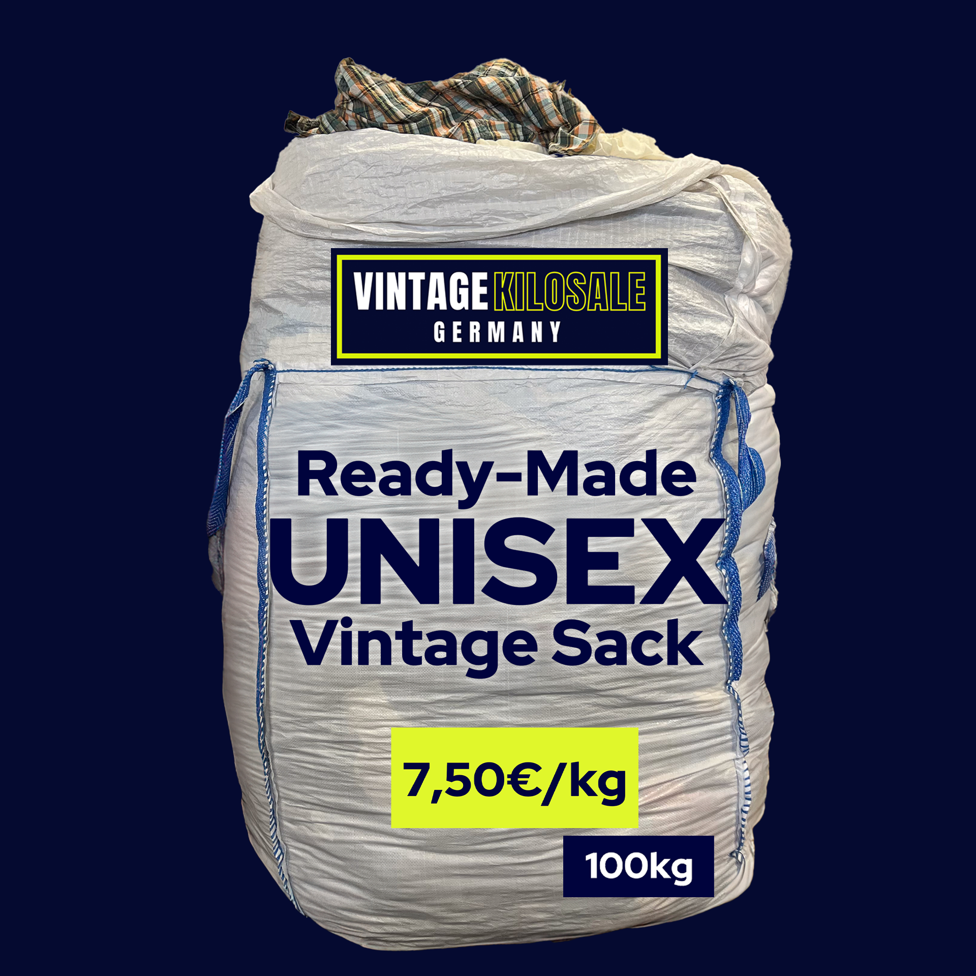 Ready-Made UNISEX Vintage Sack | 100kg – Vintage Kilosale Germany